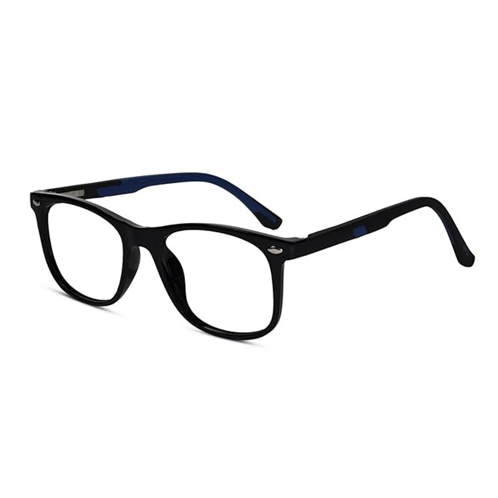 Click Black wayfarer Flexible eyeglasses with anti reflective feature ...